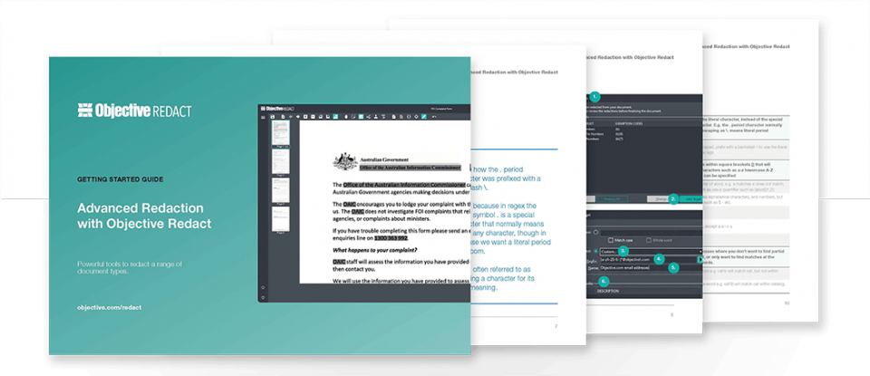 Advanced Redaction with Objective Redact | Objective Corporation