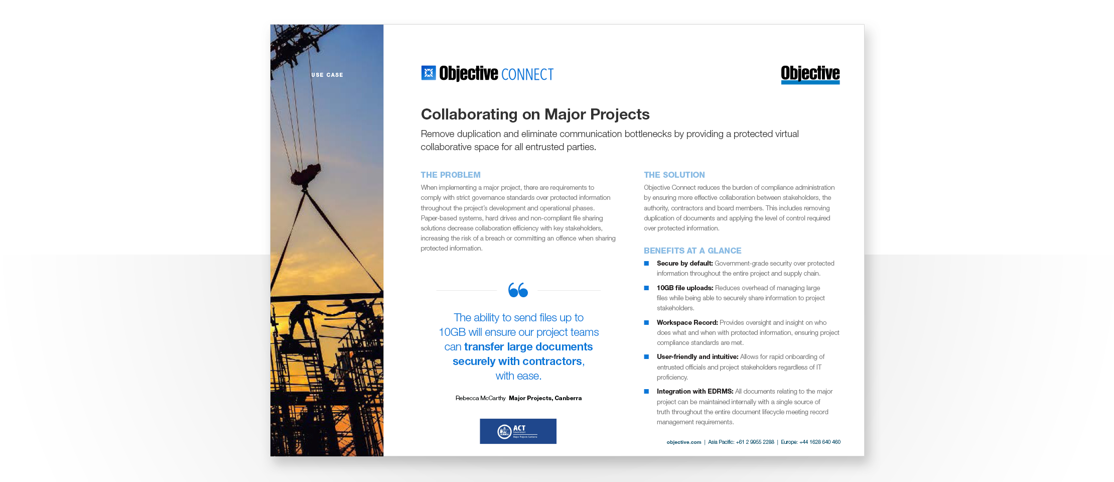 Use Case | Objective Connect - Collaborating on major projects ...