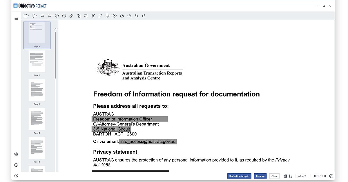 Redaction software tool for PDF, Word & automated | Objective Corporation